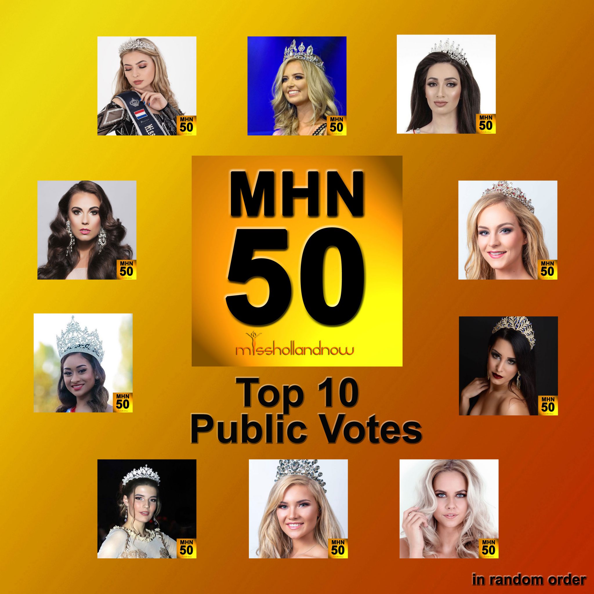 MHN50, Top 10 public votes | Miss Holland Now